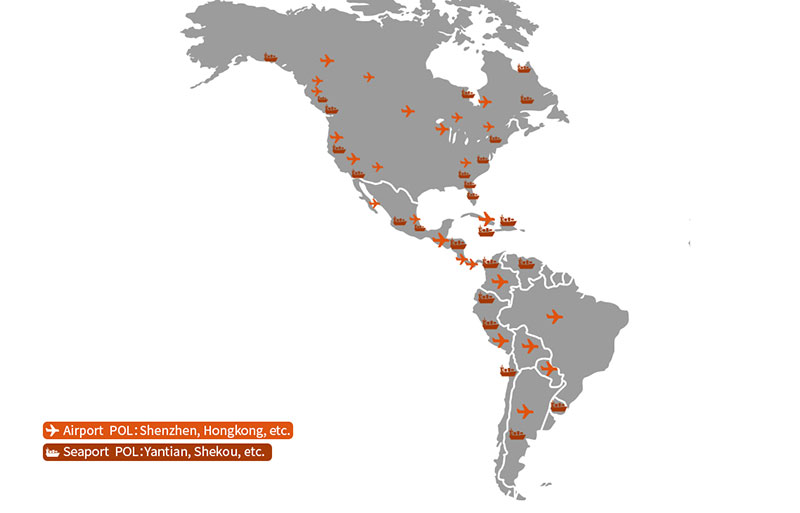 Shipping to Central and South America - airsupply