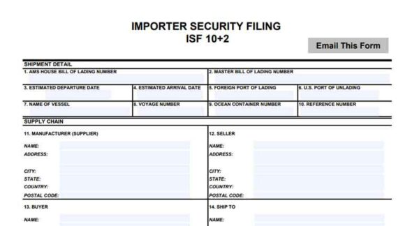 ISF (Importer Security Filing) Explained: Form & Requirements